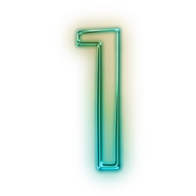 110751-glowing-green-neon-icon-alphanumeric-number-1 | By The Numbers