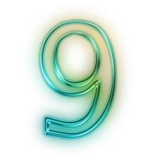 110759-glowing-green-neon-icon-alphanumeric-number-9 | By The Numbers